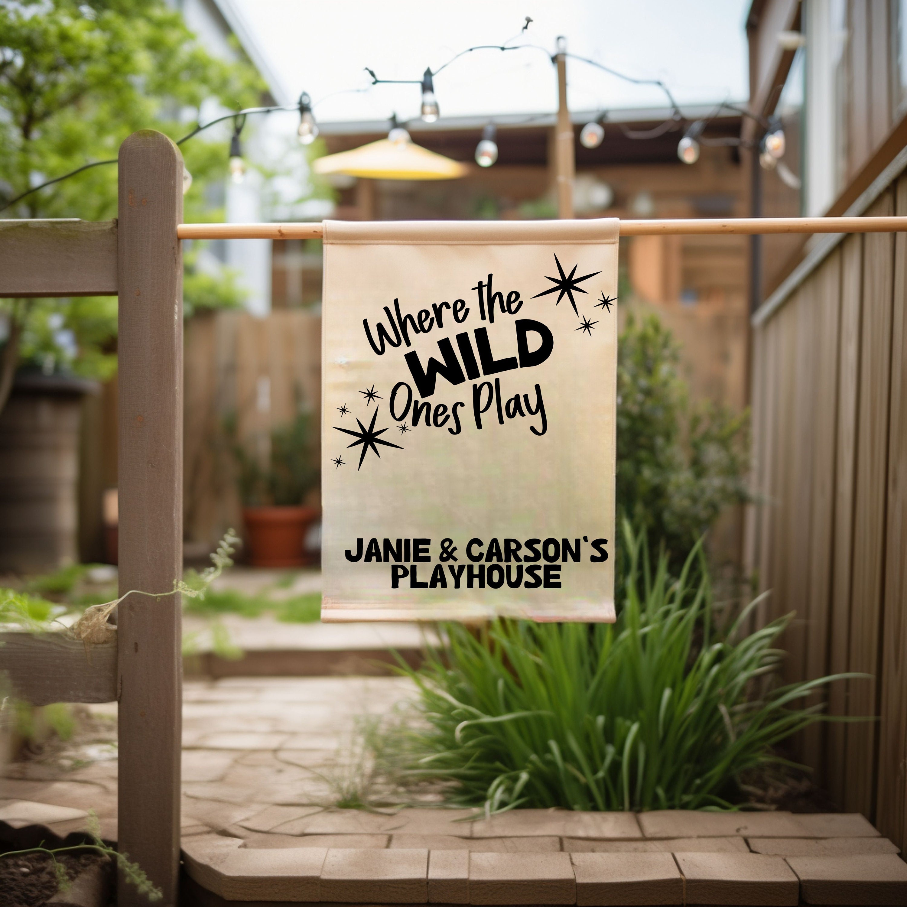 Custom Playground Banner for Kids Play House Treehouse Flag - Etsy