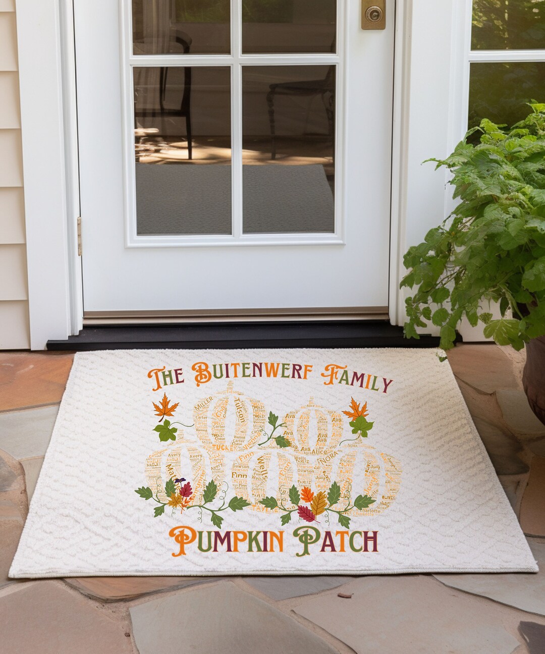 Personalized Outdoor Rug for Grandma Gift for Fall Decorations - Etsy