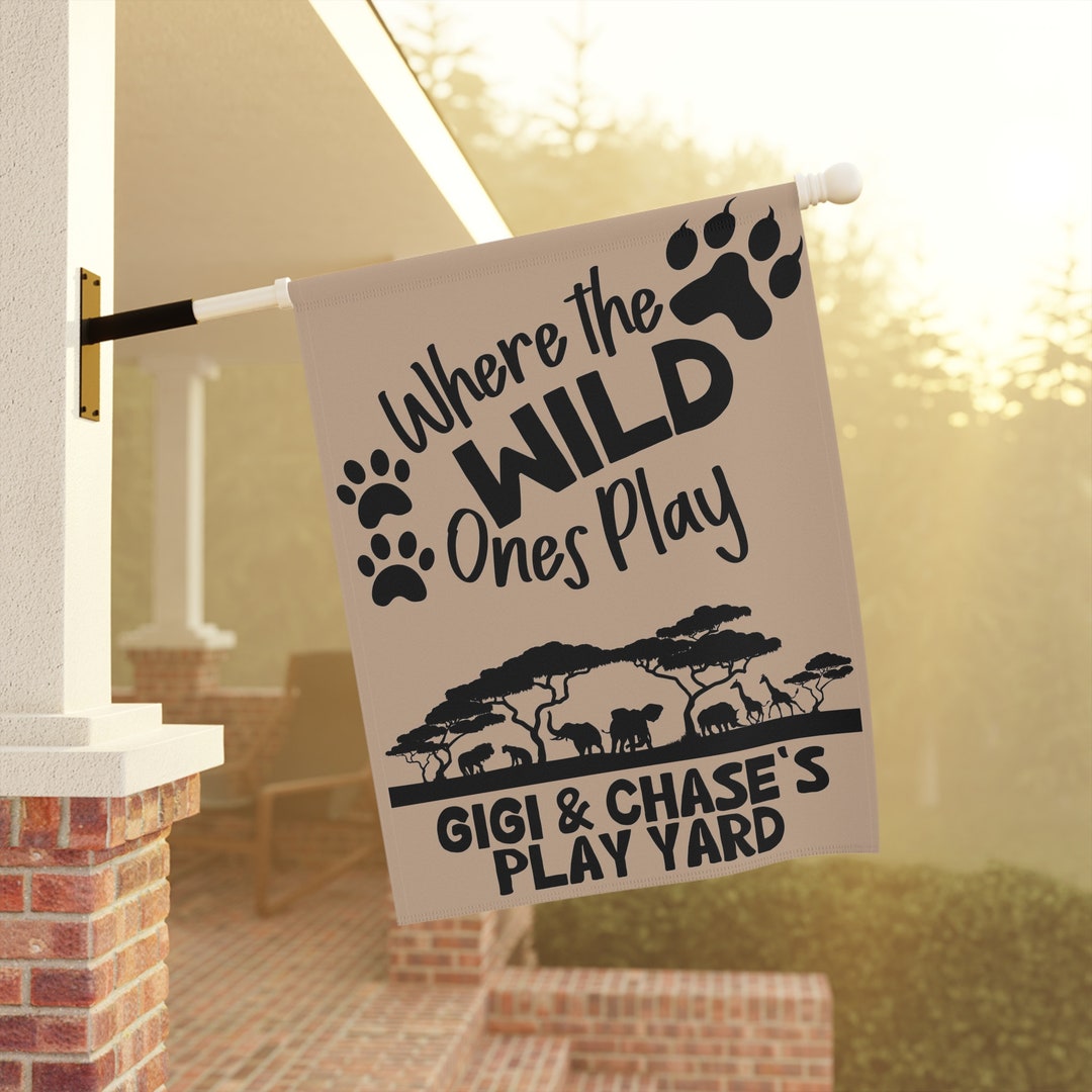 Safari Themed Children's Playground Flag Kids Playhouse Banner for ...