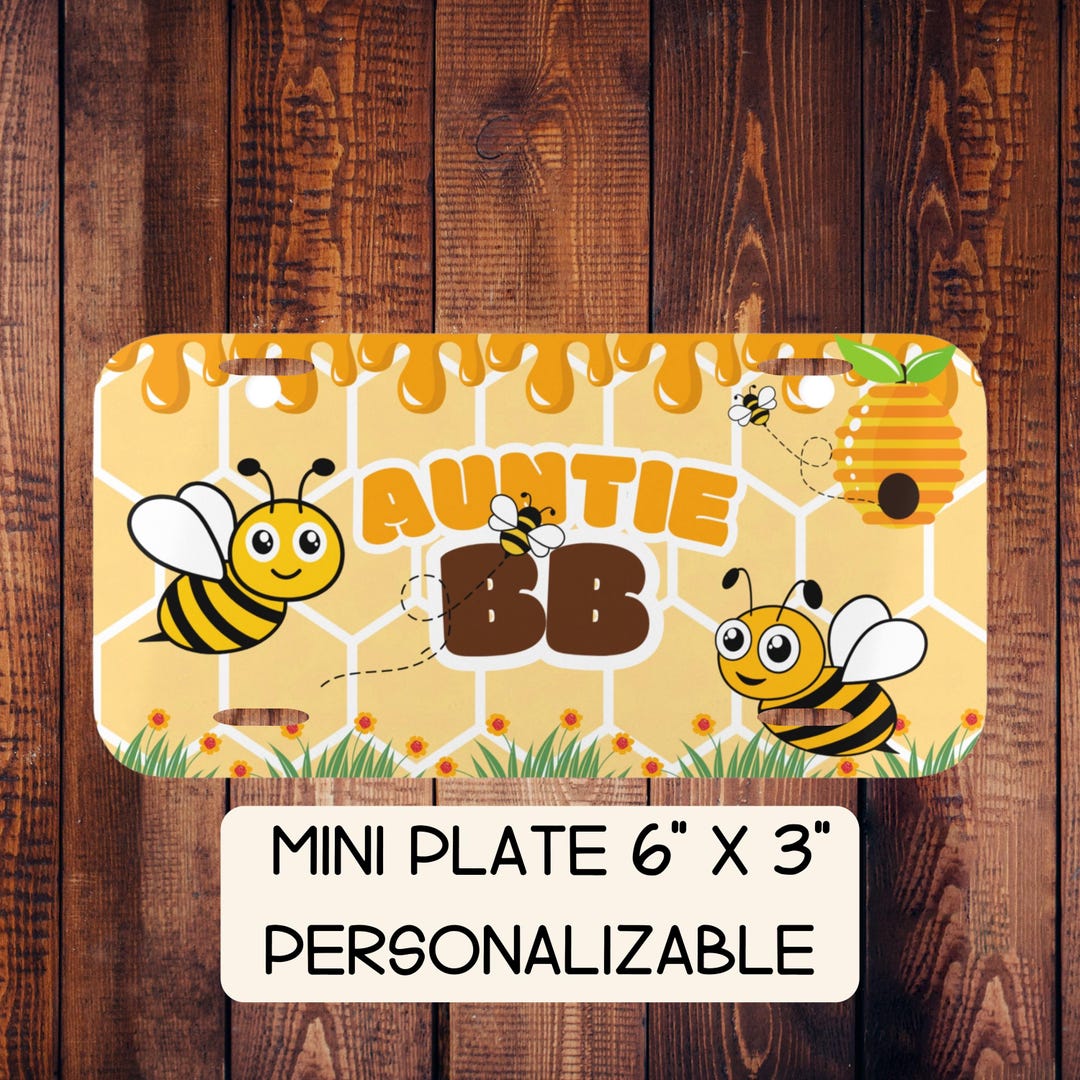 Custom Mini License Plate,honeycomb and Bees Vanity Plate for Cars ...