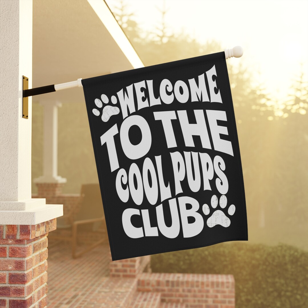 Doghouse Flag Clubhouse Sign for Puppy Kennel Fog Welcome Sign Dog ...