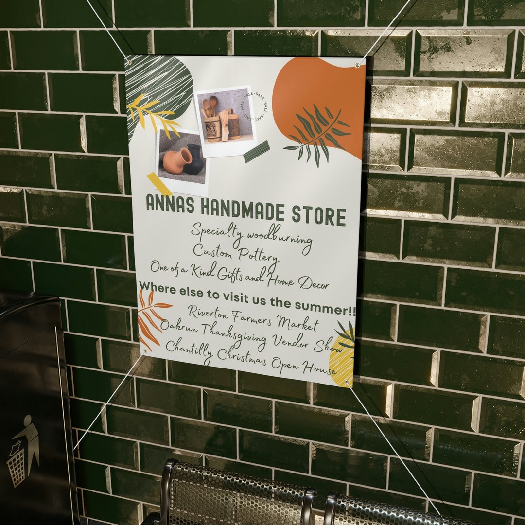 Craft Show Banner for Market Stalls Business Name Vinyl Matte Banner ...