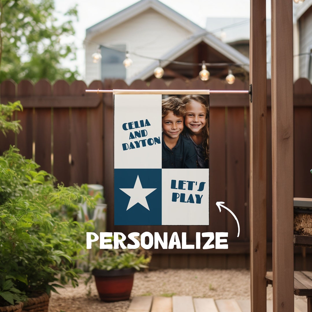 Children's Playhouse Flag, Personalized Kids Playground, Photo Flag for ...