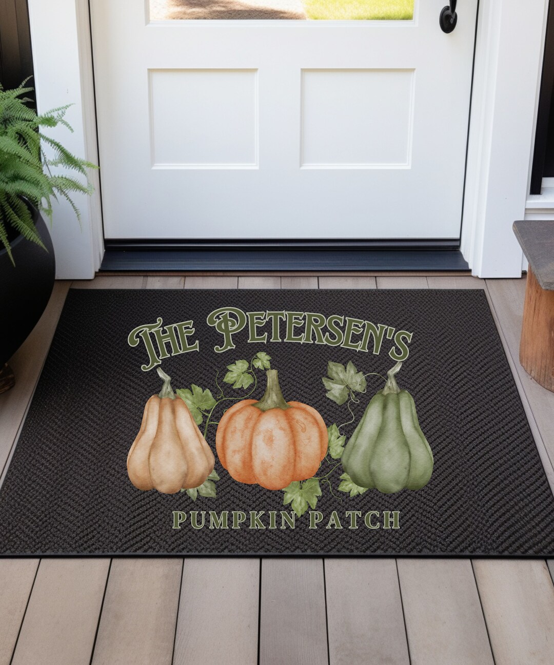 Personalized Outdoor Rug for Front Door Customized Name Mat for Fall ...