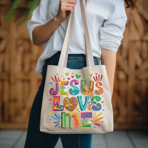 Personalized Christian Tote Bag for Kids Bible Study Carry Case for Bibles Music Carry Case ...