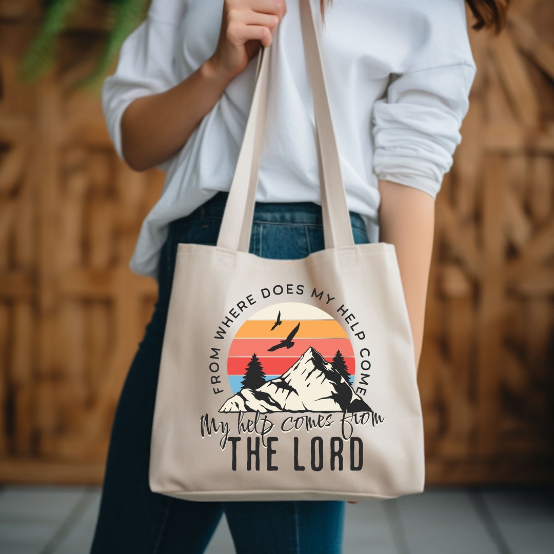 Christian Tote Bag for Bible Study Books Carry Case for Church Books ...
