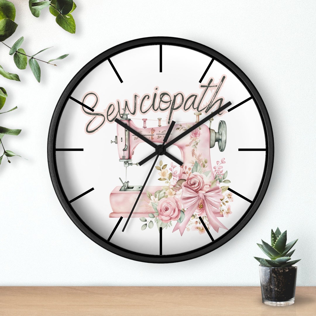Gift for Sewers Wall Clock Sewing Gift Quilting Clock for Sewing Room ...
