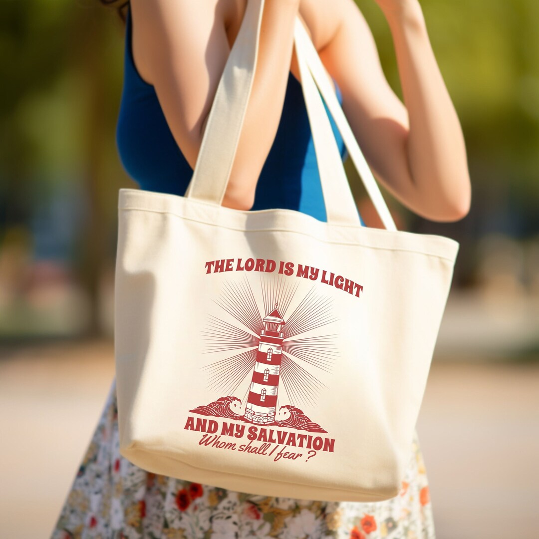 Christian Tote Bag for Bible Study Books Carry Case for Church Books ...