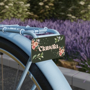 Personalized Small License Plate, Bicycle Vanity Plate, Watercolour ...
