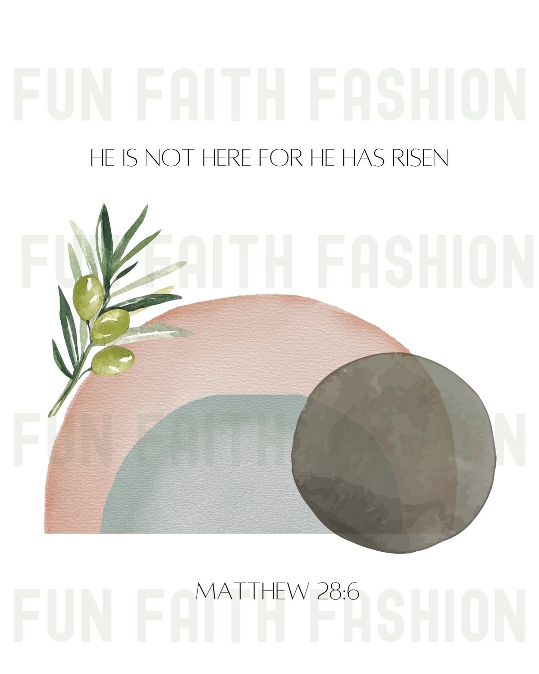 He is Risen Printable Jpeg for Wall Display for Easter Print Frameable ...