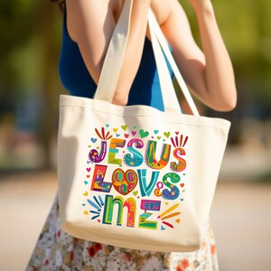 Personalized Christian Tote Bag for Kids Bible Study Carry Case for ...