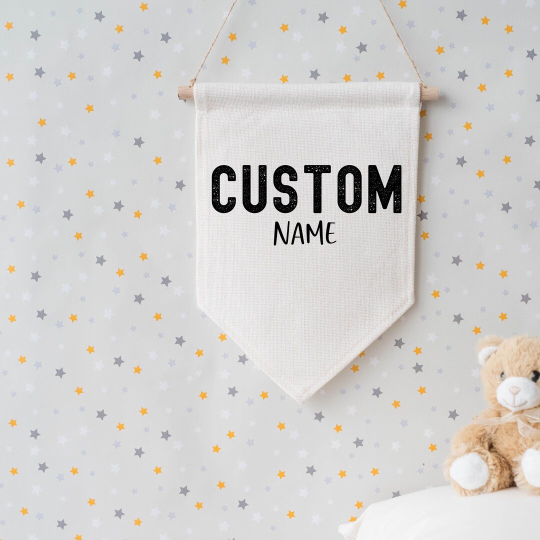 Custom Name Pennant for Childrens Rooms Bedroom Playroom Decor ...