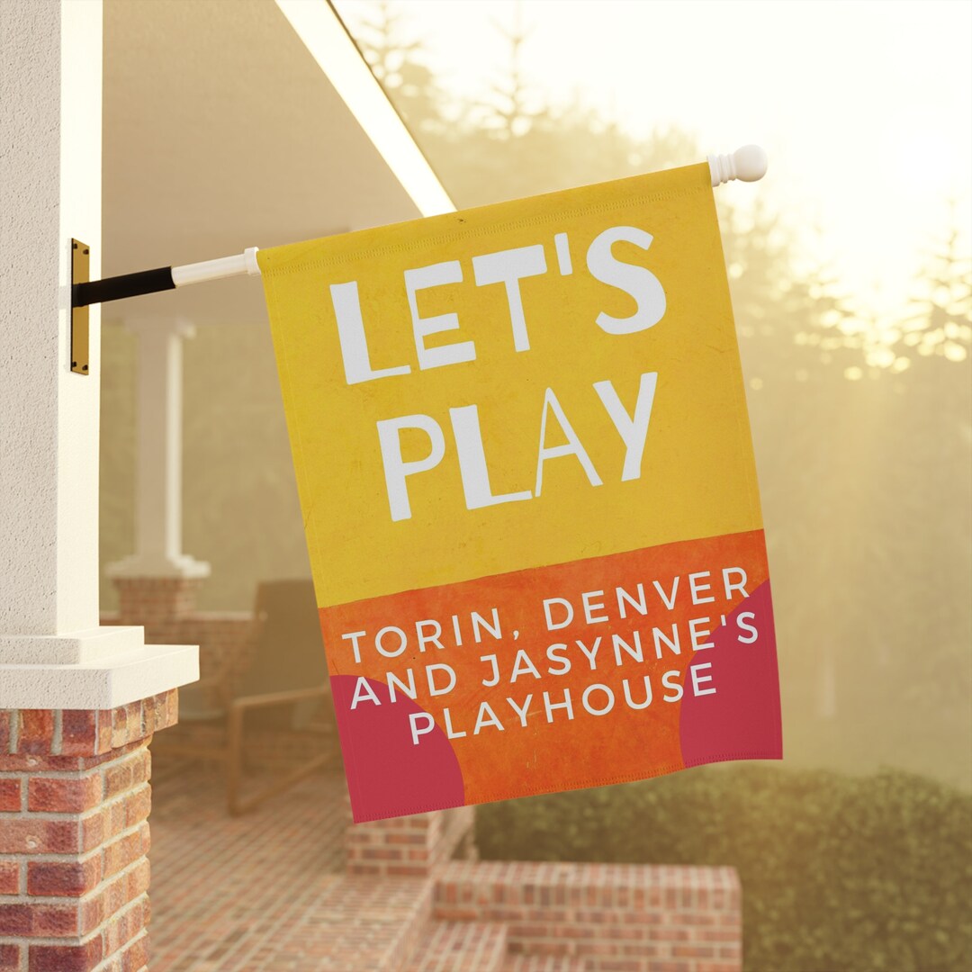 Personalized Playhouse Flag, Custom Kids Playground Banner, Children's ...