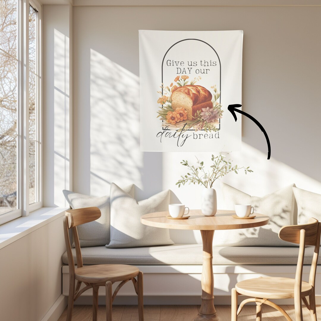 Christian Wall Art the Lords Prayer for Kitchen Decor Daily Bread Wall ...