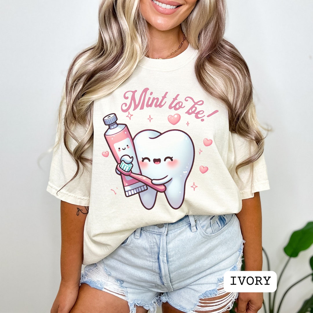 Funny Dentist Shirt, Kawaii Dentist T-shirt,tooth and Toothbrush ...