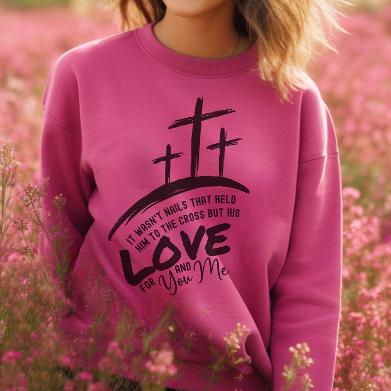 Easter Sweatshirt for Christians Faith Based Shirt Jesus Cross Sweater ...
