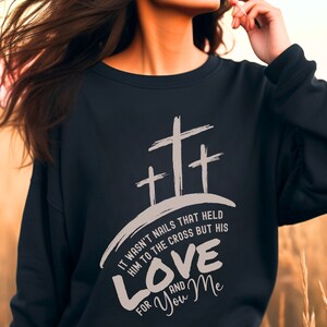Easter Sweatshirt for Christians Faith Based Shirt Jesus Cross Sweater ...