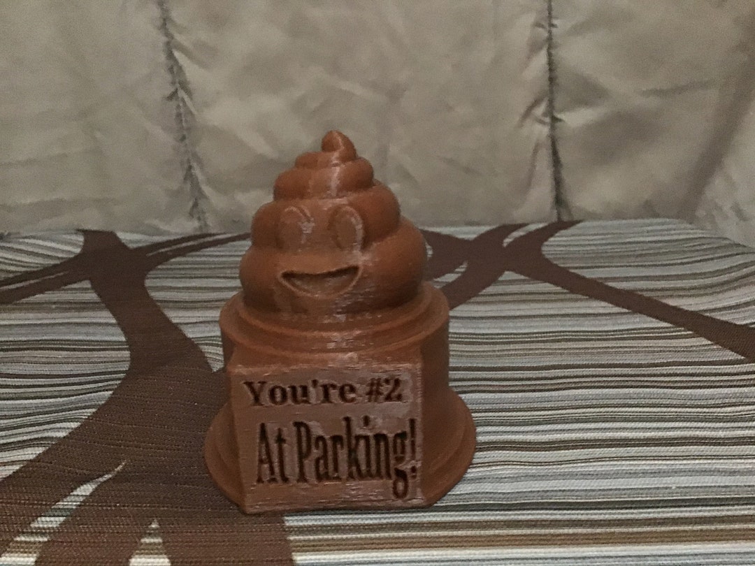 149 - Poop Emoji Parking Award, #2 Parking Award, 3D Printed - Etsy