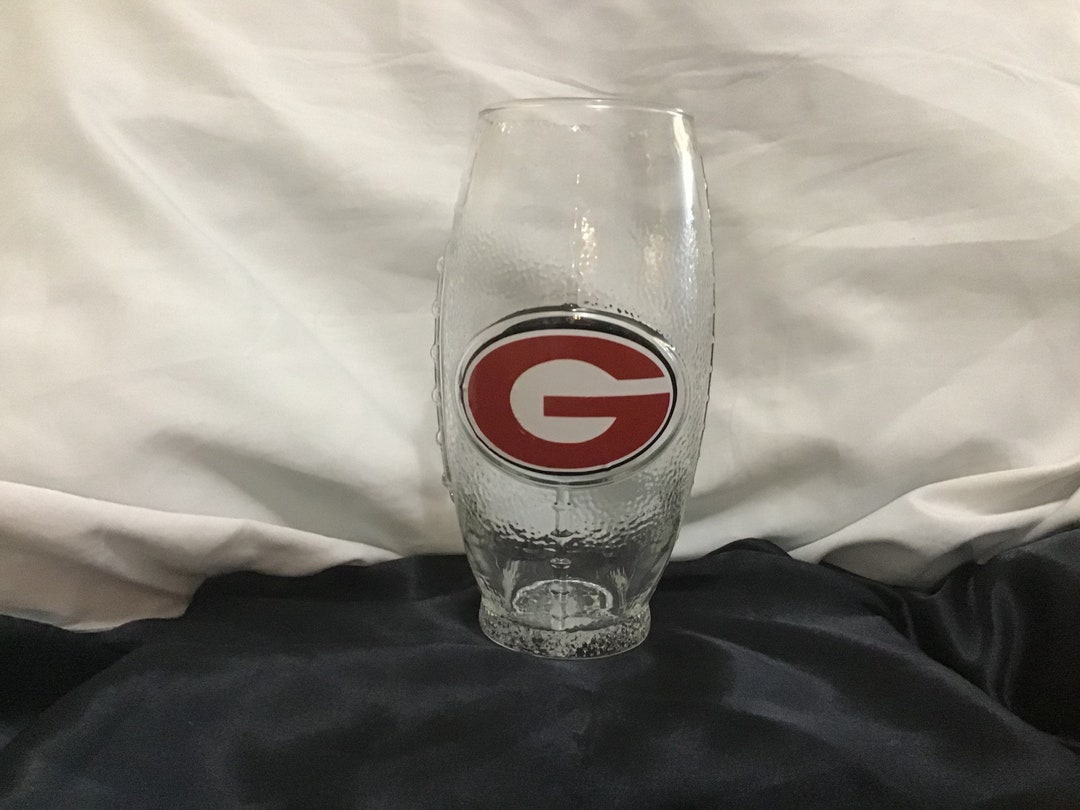 Football Shaped Glass With Sports Logo 39 & 85 - Etsy