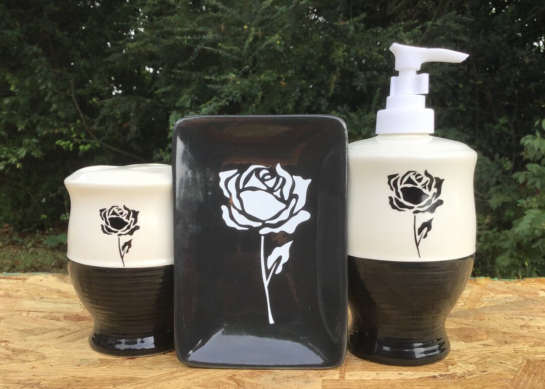 Beautiful Rose Bathroom Set - Etsy