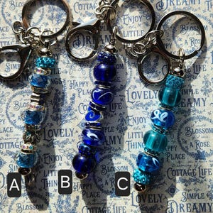 Beaded Keychains: Beautiful Blues - Etsy