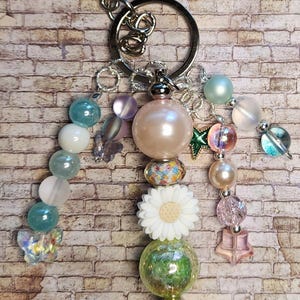 Custom Beaded Keychain: Extra Long, Sparkling Charms - Etsy