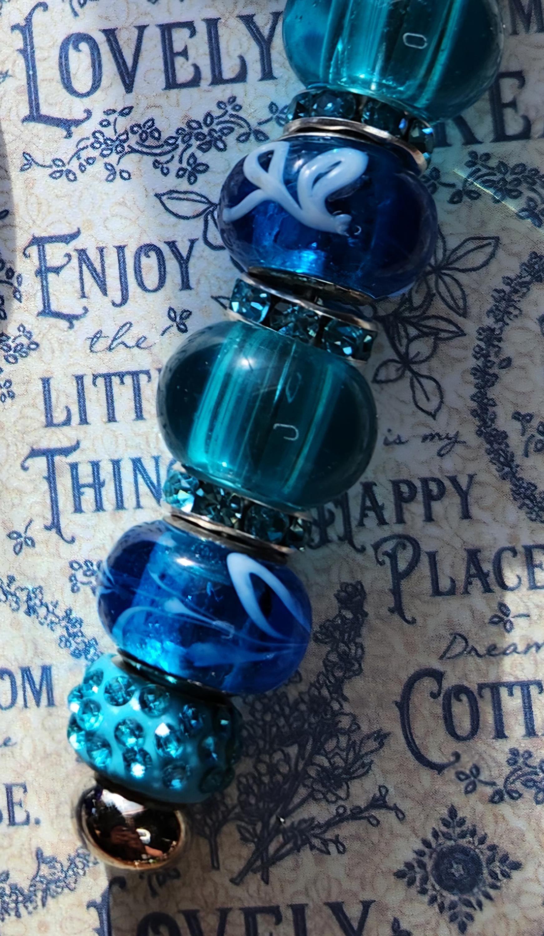 Beaded Keychains: Beautiful Blues - Etsy