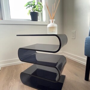 Modern Acrylic S-shape Coffee Table Sleek, Unique Acrylic S-shape Table ...