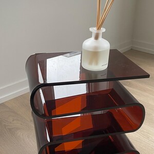 Modern Acrylic S-shape Coffee Table Sleek, Unique Acrylic S-shape Table ...