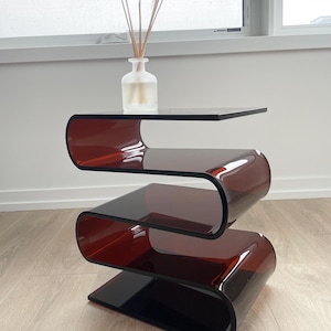 Modern Acrylic S-shape Coffee Table Sleek, Unique Acrylic S-shape Table ...