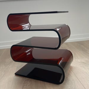 Modern Acrylic S-shape Coffee Table Sleek, Unique Acrylic S-shape Table ...