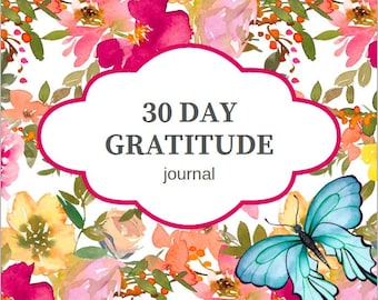 Digital Download and Printable 30 Day Gratitude Journal - Etsy