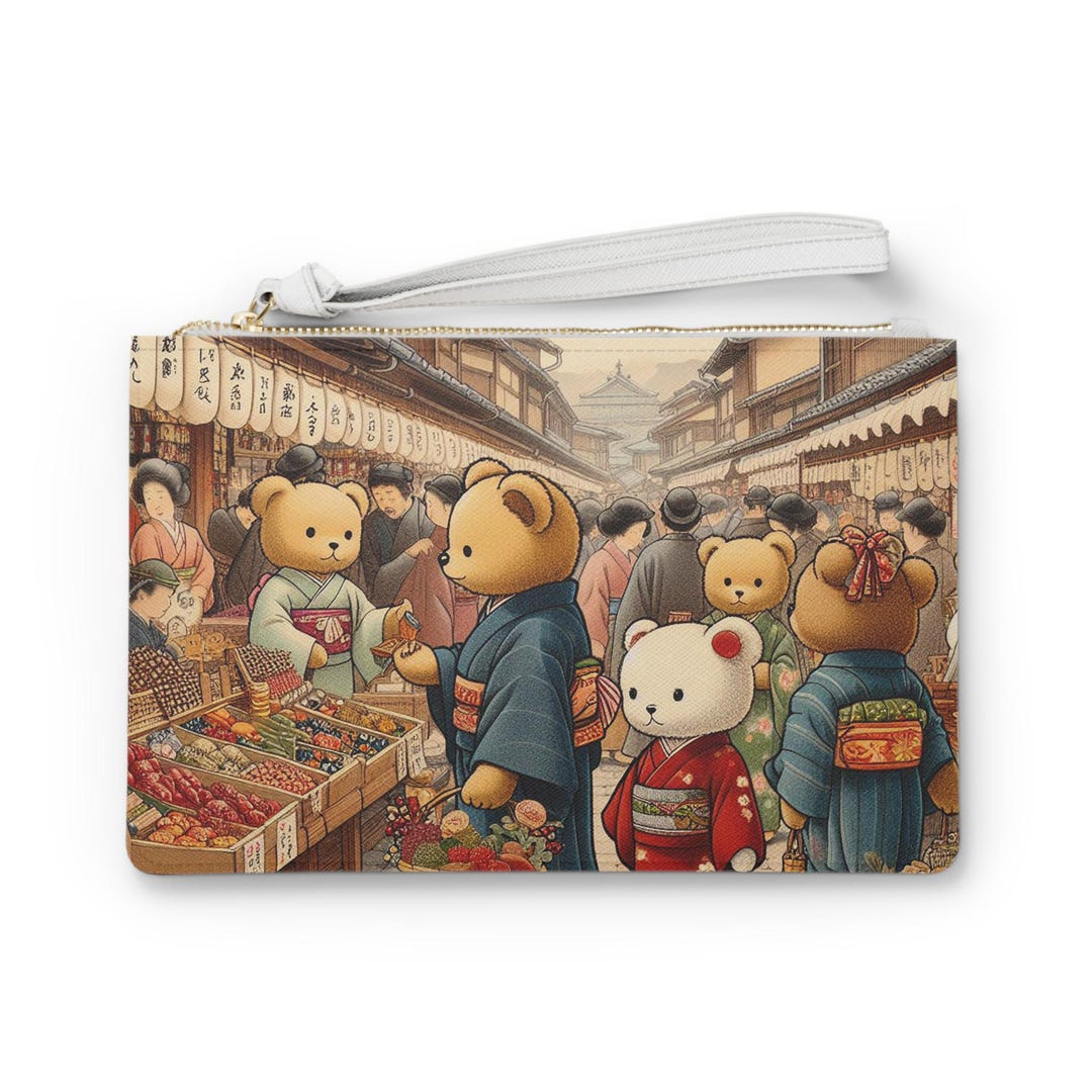 Teddy Bear Clutch: Japanese Kimono Bears & Cherry Blossoms - Etsy