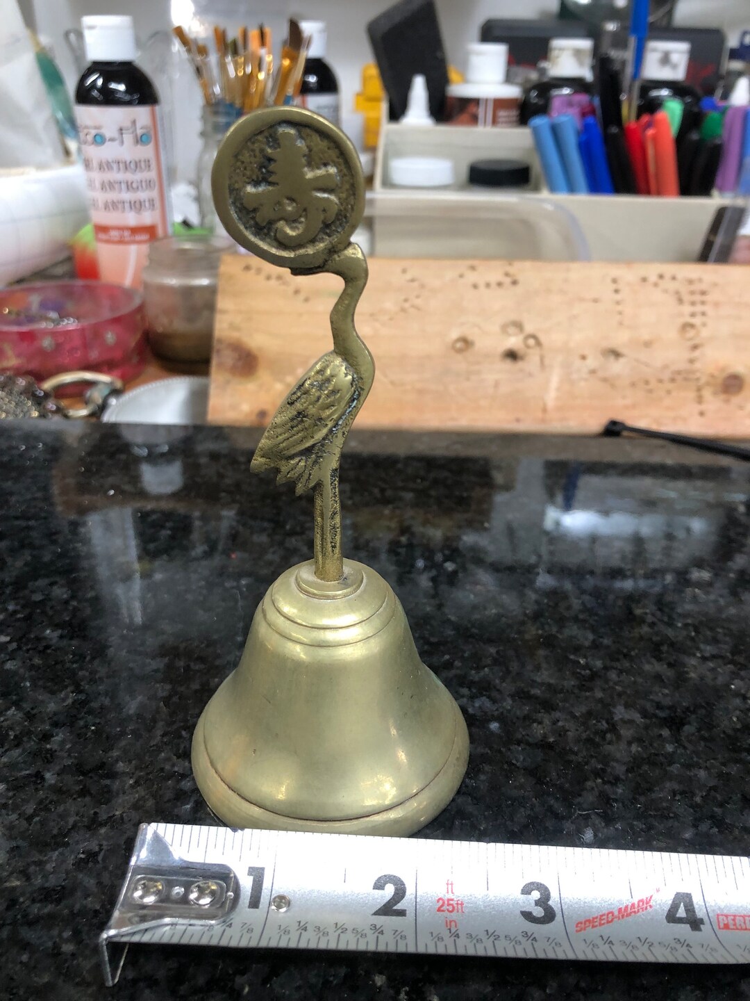 Brass Bell Made in Korea Crane Design - Etsy