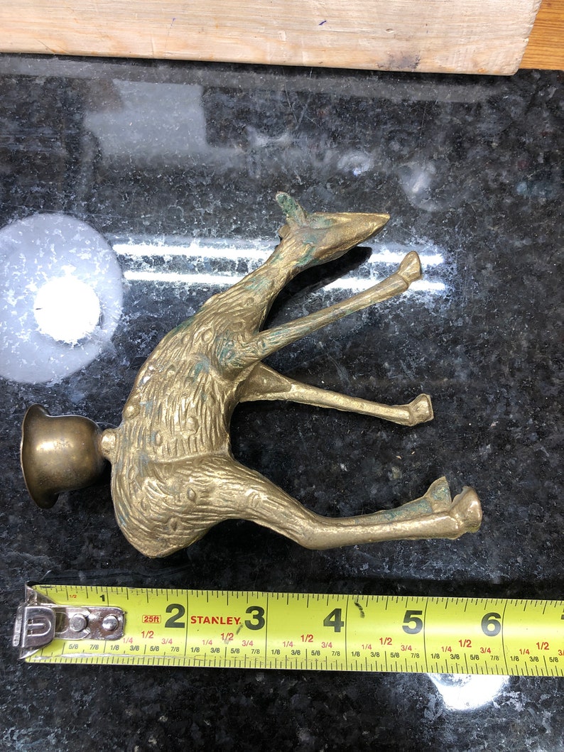 Solid Brass Deer Candle Holder - Etsy