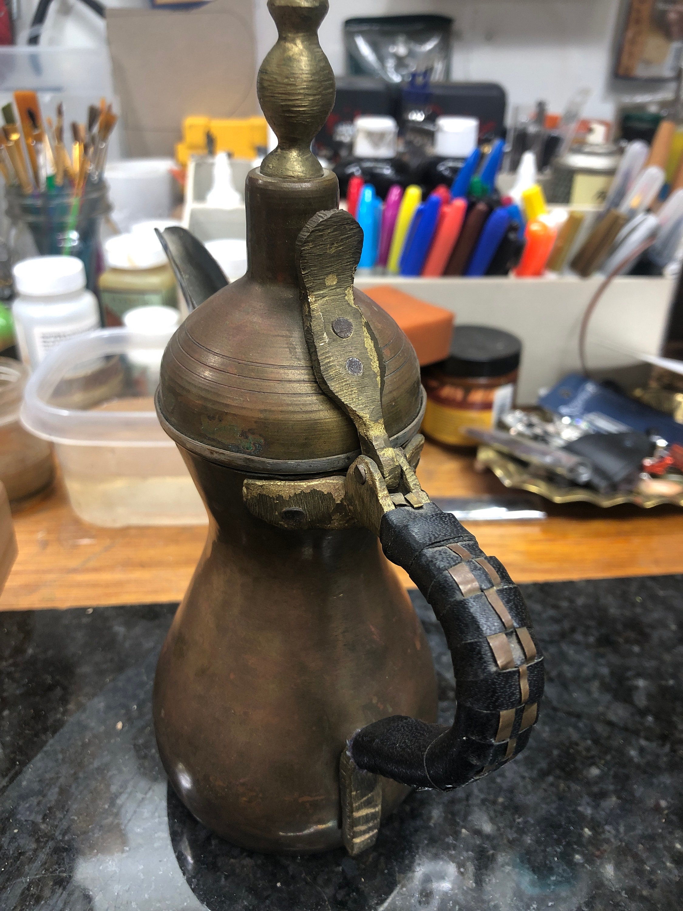 Turkish Dallah Solid Brass Arabic Coffee Pot - Etsy
