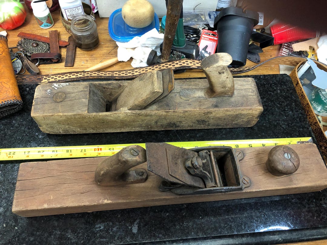 Antique Hand Wood Planers One is All Wood Except for the Blade the ...