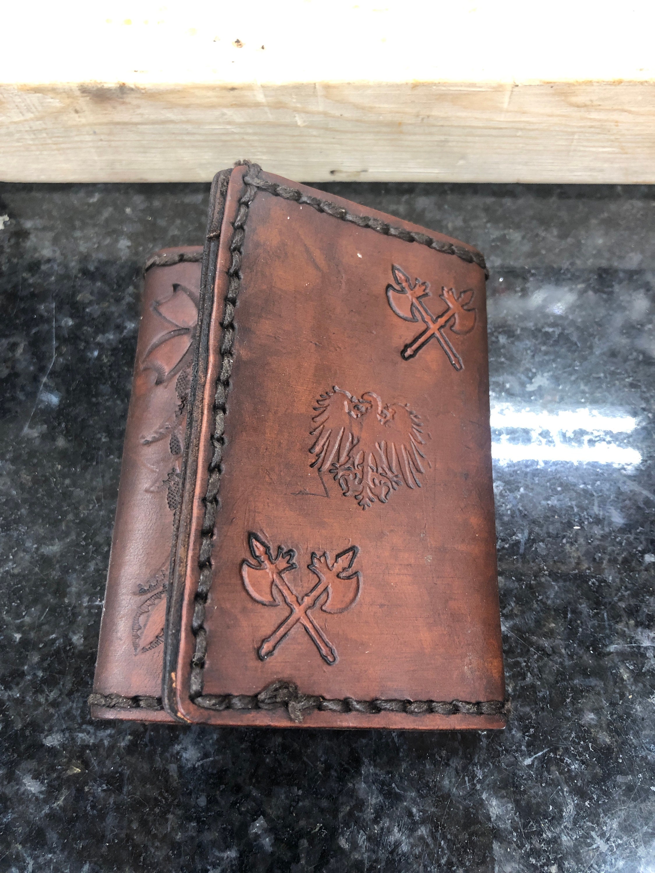Wallet Trifold Hand Made Leather - Etsy