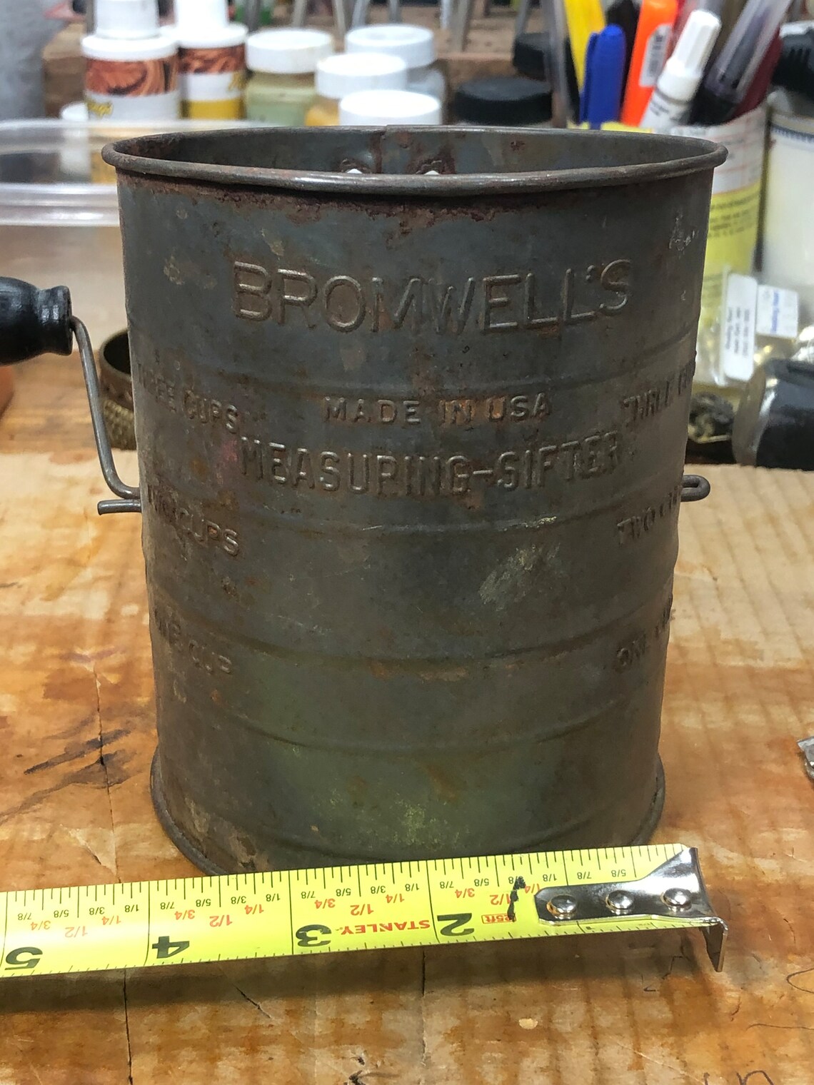 Antique 3 Cup Bromwells Flour Sifter Great Kitchen Decor Piece - Etsy