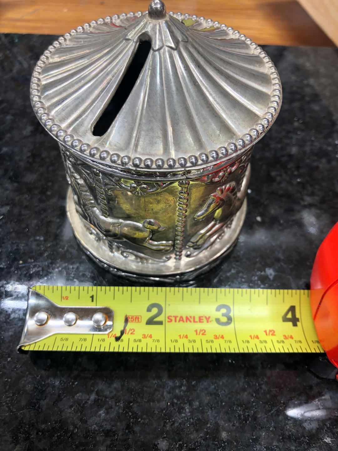 Silver Plated Horses Carousel Coin Piggy Bank China - Etsy