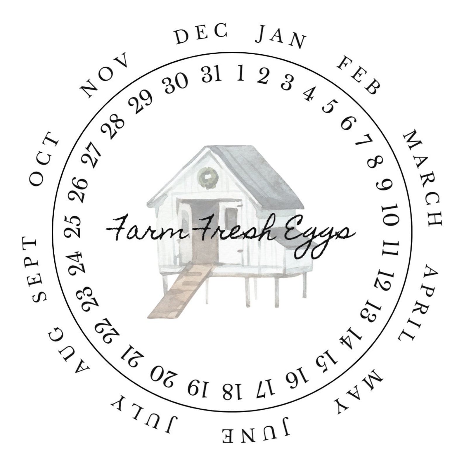 Egg Date Sticker Farm Fresh Egg Sticker Download Print Your - Etsy