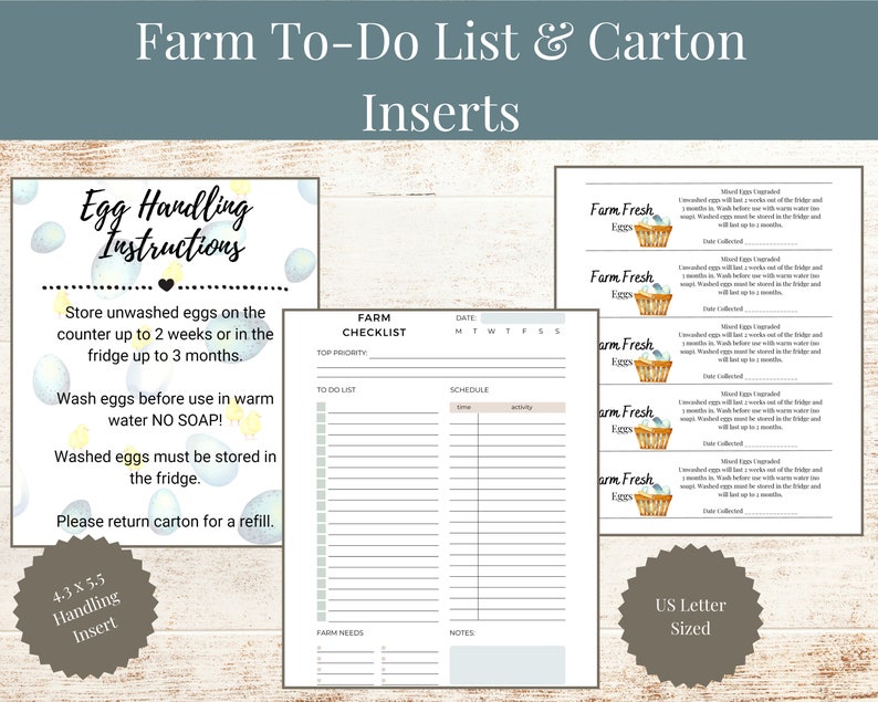 Egg Carton Label Bundle Stickers Egg Log Incubation Log Farm Fresh Eggs ...