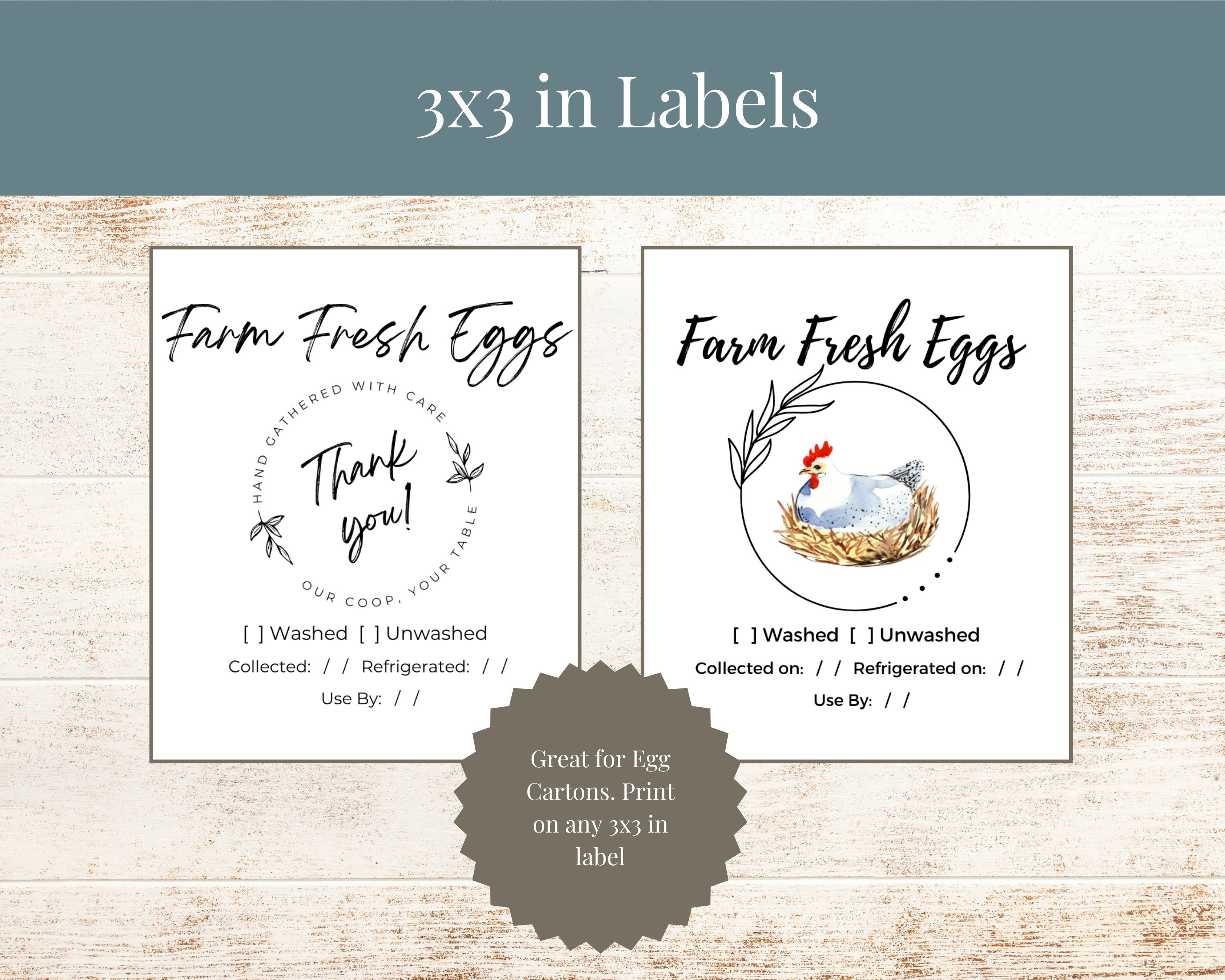 Egg Carton Label Bundle Stickers Egg Log Incubation Log Farm Fresh Eggs ...