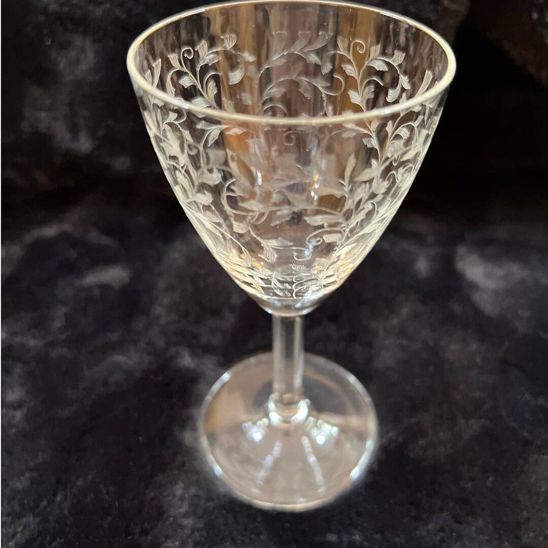 Vine Etched Vintage Nic & Nora Martini Glasses - Etsy