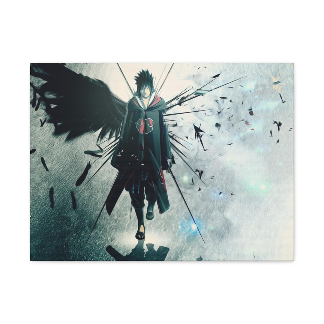 Sasuke Akatsuki Canvas Wall Art: Naruto Anime Manga Poster - Etsy