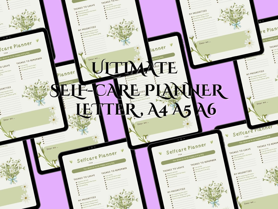 Self Care Planner Digital, Goodnotes, iPad Planner Daily Planner Mental ...