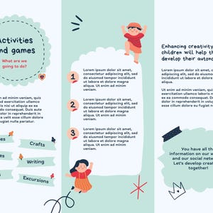 EDITABLE Trifold Brochure for Childcare Center Canva Template Preschool ...