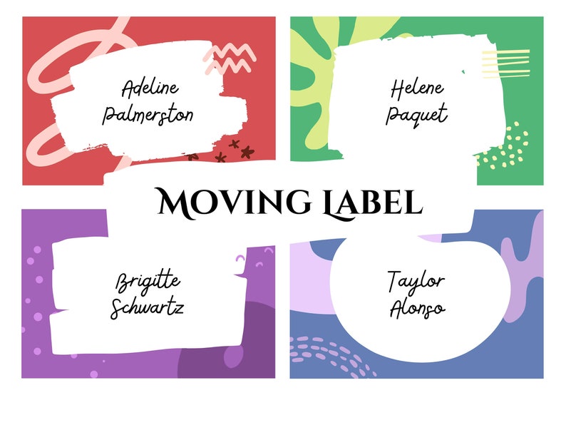 Moving Box Label Printables, Moving Organisation, Moving Labels ...