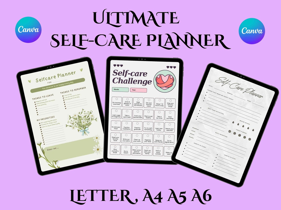 Self Care Planner | Digital, Goodnotes, iPad Planner | Daily Planner ...