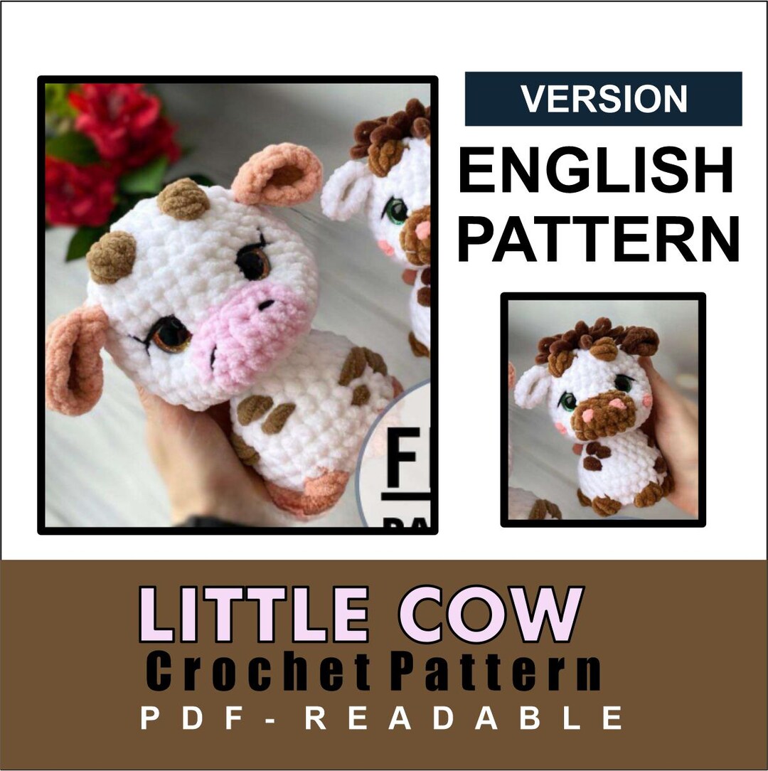 Cow Plushie Crochet Pattern | Milk Cow Pattern | Baby Cow Amigurumi PDF ...
